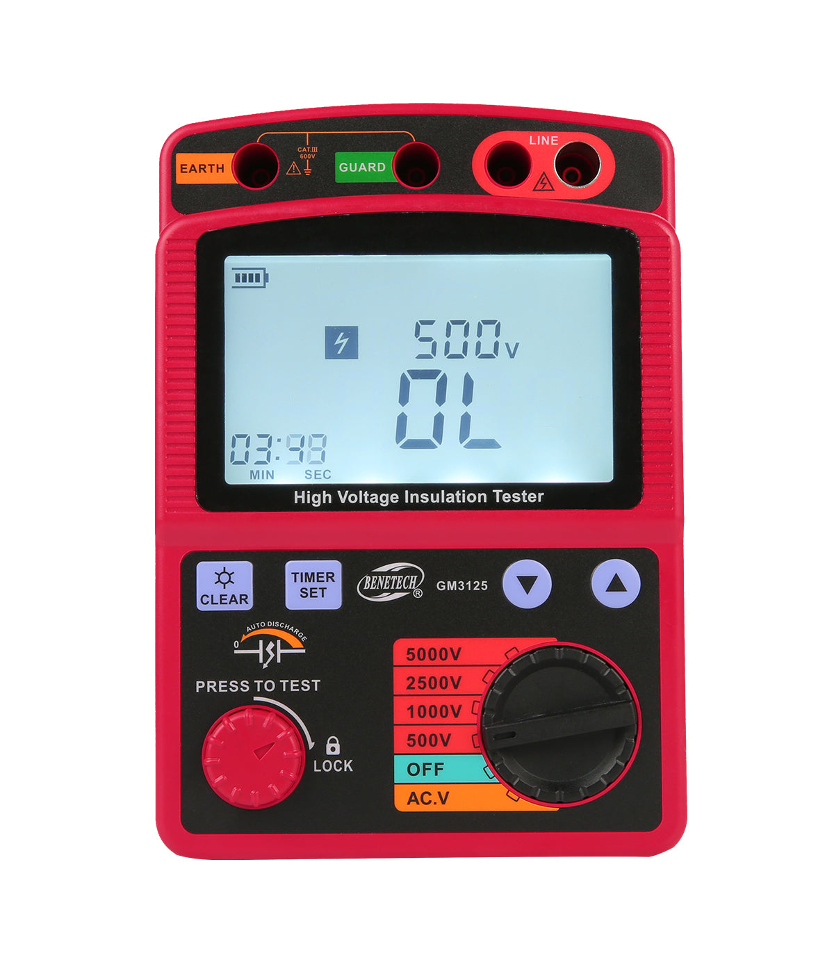 High Voltage Insulation Tester GM3125 - Advanced Insulation Measurement ...