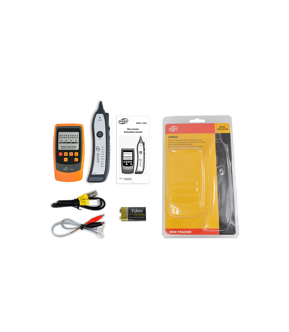 Wire Tracker | Cable Locator & Network Line Tester – GM62 | Inspection ...
