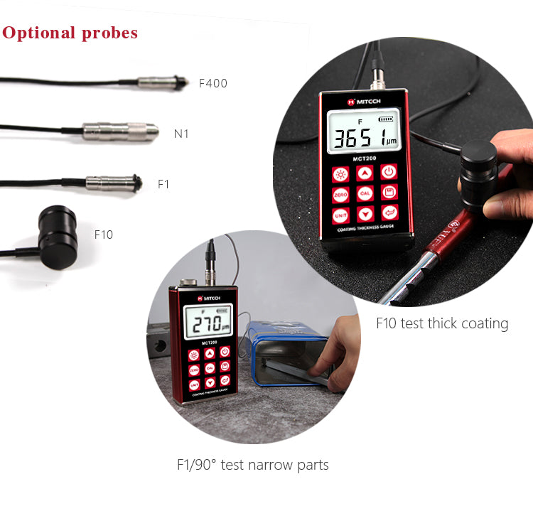 Coating Thickness Probe | F1 Sensor for MCT200 Gauge – (F1 Probe ...